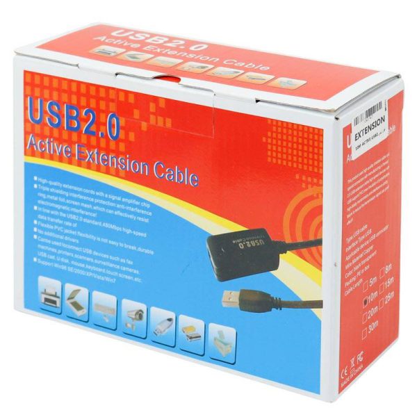 کابل افزایش طول USB 2.0 به طول 10 متر - فروشگاه آونگ رایانه