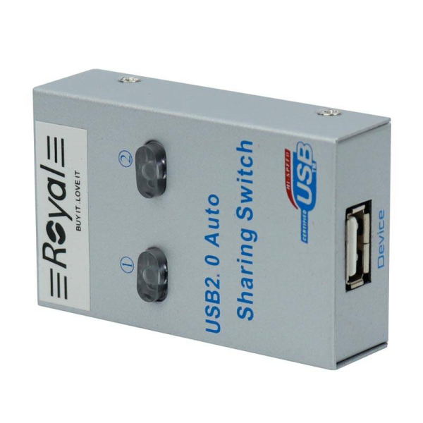 سوئیچ پرینتر Royal 2UA USB Auto Sharing 2Port - فروشگاه آونگ رایانه
