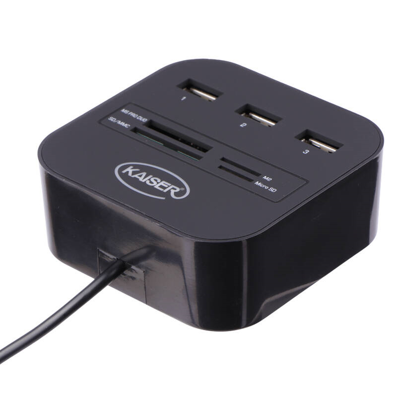 هاب و رم ریدر Kaiser KH-14 3port - فروشگاه آونگ رایانه