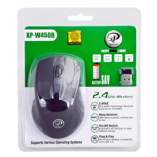 ماوس بی سیم ایکس پی-پروداکت مدل XP-W450K - فروشگاه آونگ رایانه